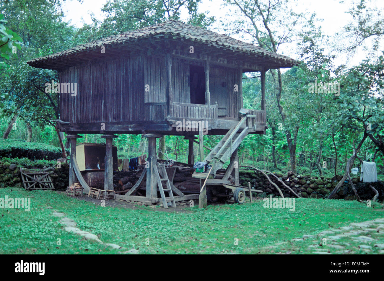 Traditional Wooden Granary Farm Building at Findikli, northern Turkey ...