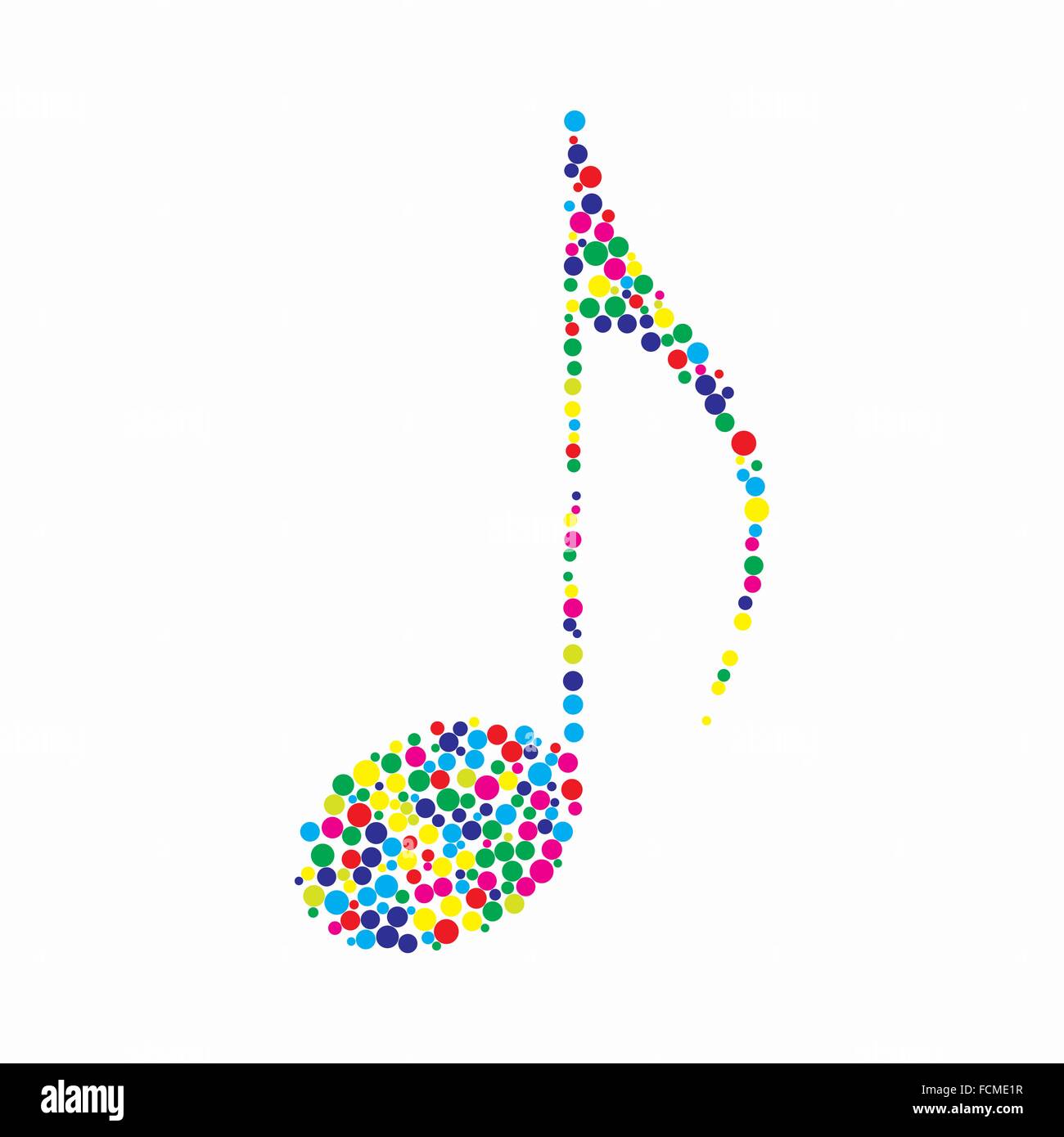 Dotted colorful music note Stock Vector Image & Art - Alamy