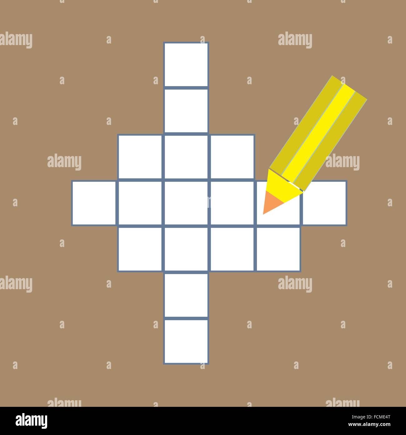 Crossword puzzle with pencil Stock Vector Image & Art - Alamy