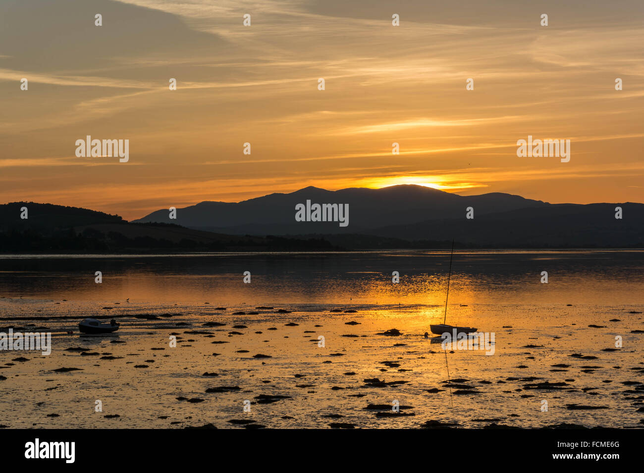 Clachnaharry Sunset, Inverness, Scotland, United Kingdom Stock Photo ...
