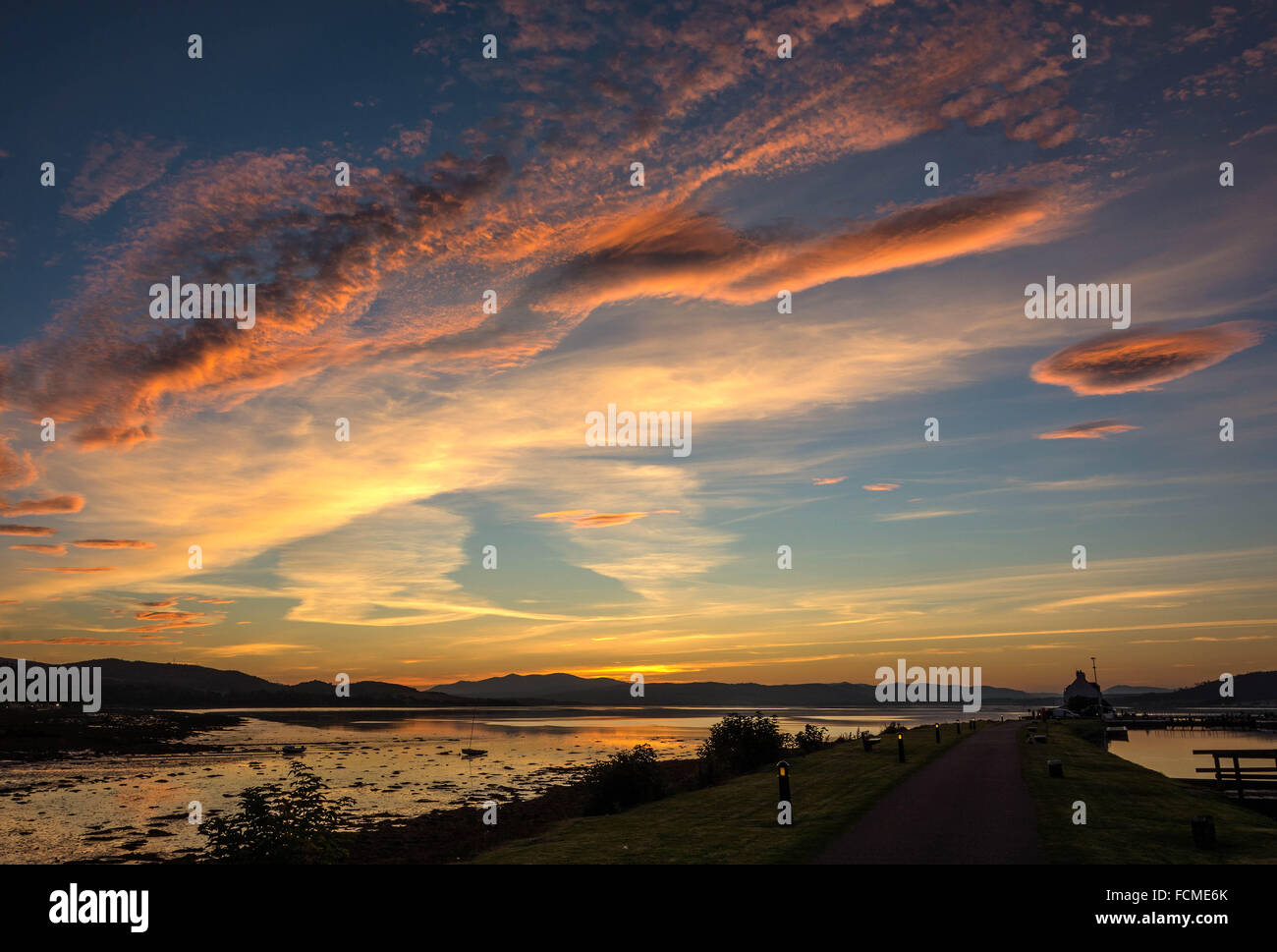 Clachnaharry Sunset, Inverness, Scotland, United Kingdom Stock Photo ...