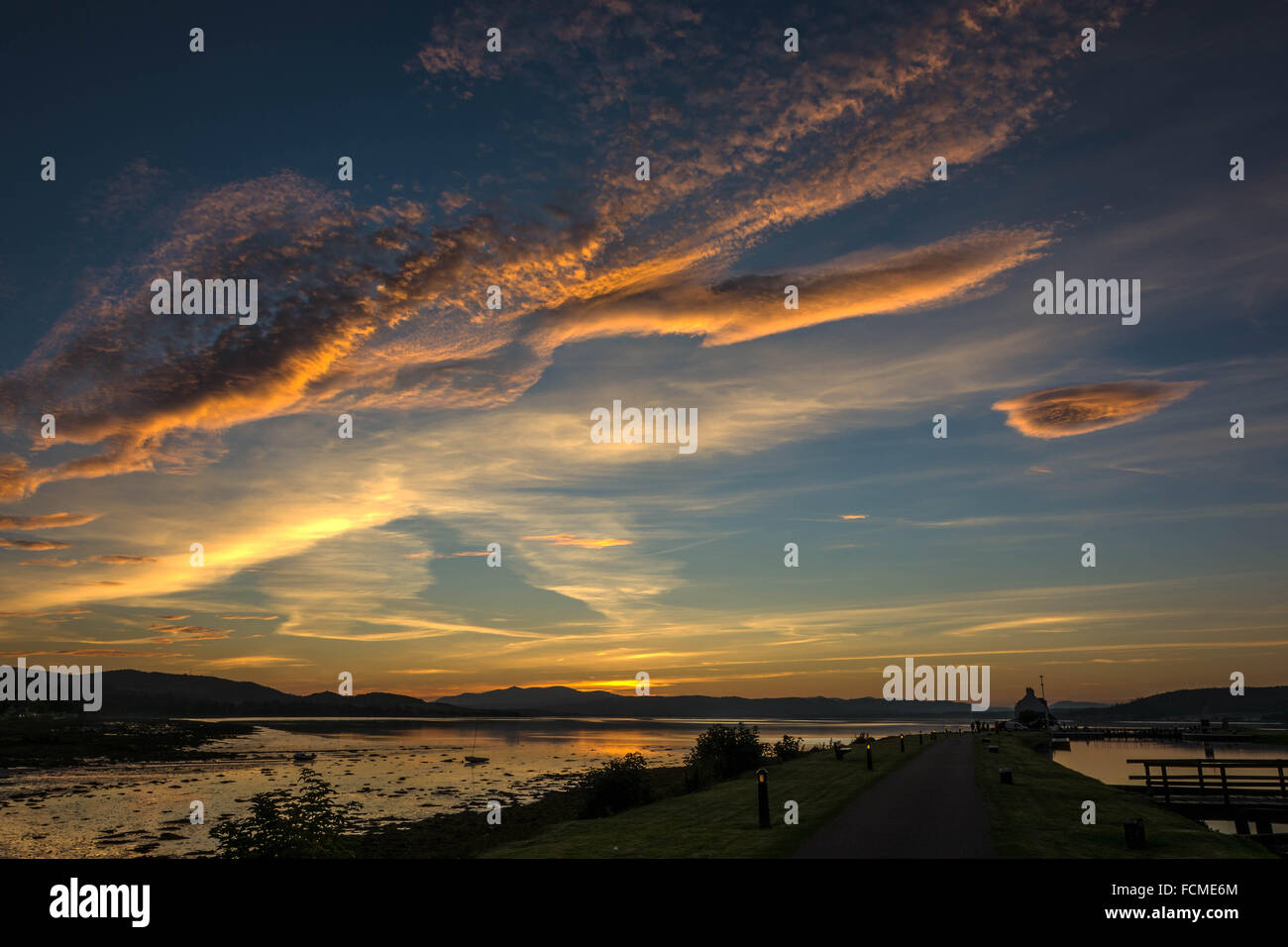 Clachnaharry Sunset, Inverness, Scotland, United Kingdom Stock Photo ...