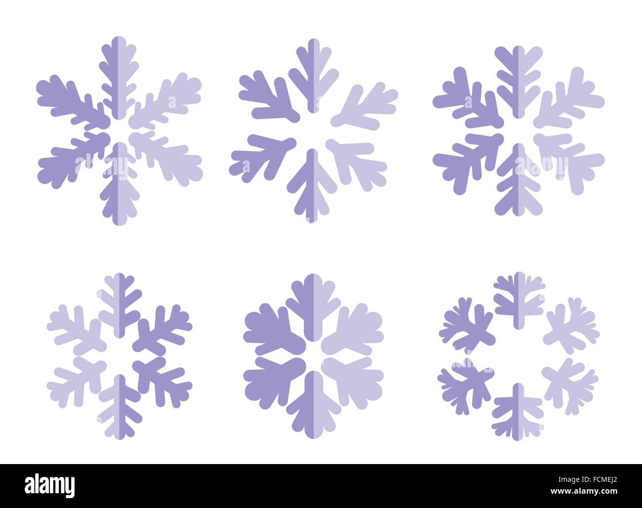 Snowflakes christmas vector icons Stock Vector Images - Alamy