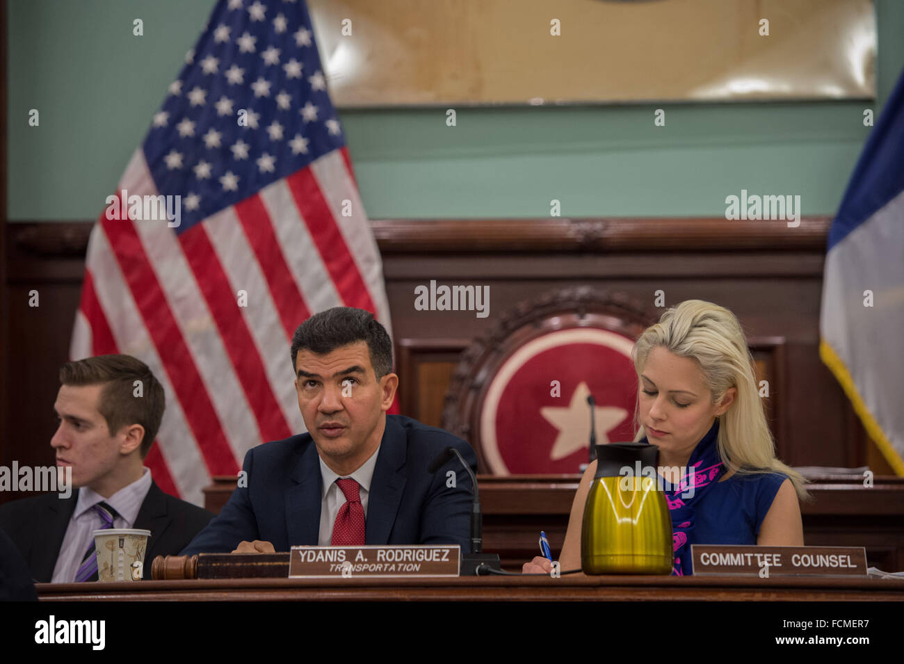 New York, NY, USA. 22nd Jan, 2016. City Council member YDANIS RODRIGUEZ ...