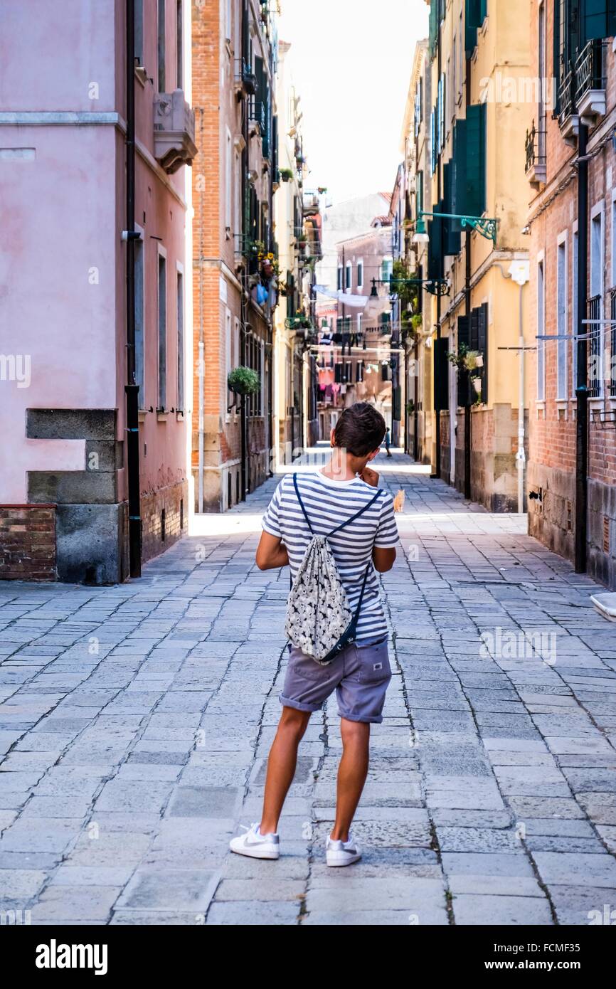 A boy in the streets of Venice, Italy, Europe Stock Photo - Alamy