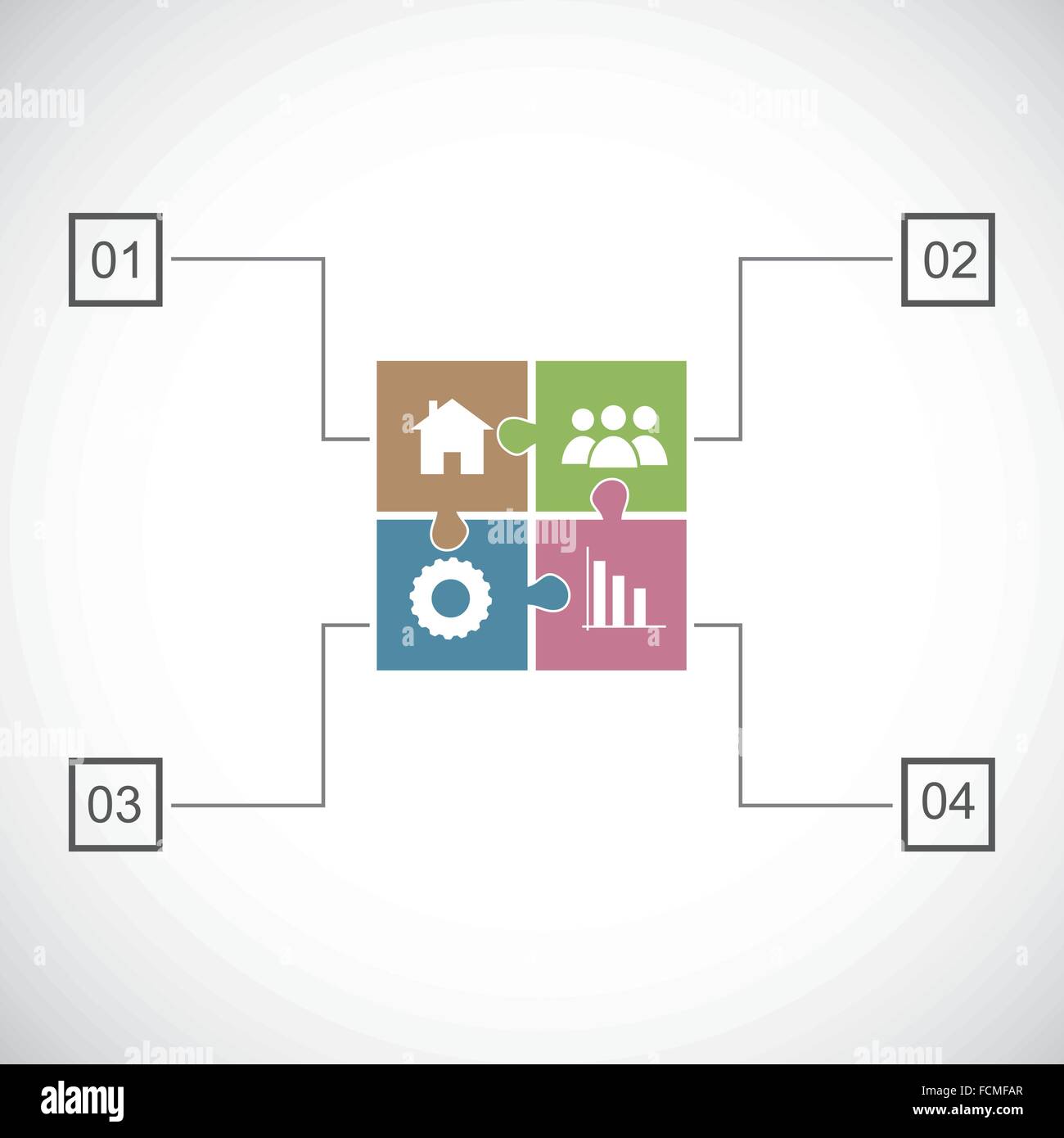 Puzzle timeline design template Stock Vector Image & Art - Alamy
