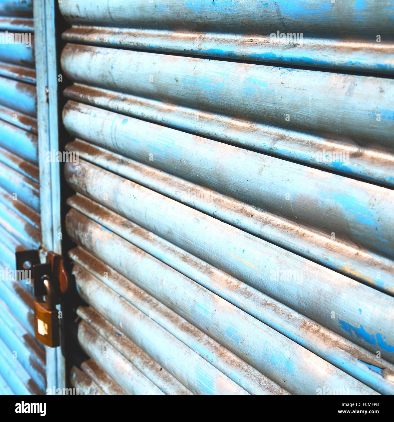 blue abstract metal in englan london railing steel and background Stock ...