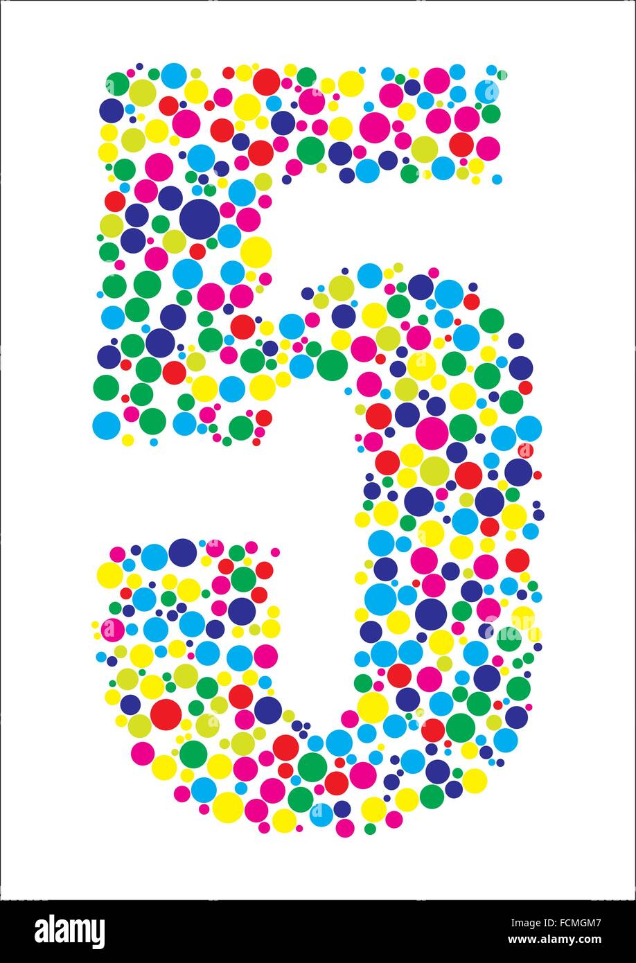 Vector illustration of number five Stock Vector Image & Art - Alamy