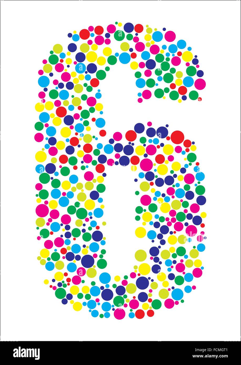 Vector illustration of number six Stock Vector Image & Art - Alamy