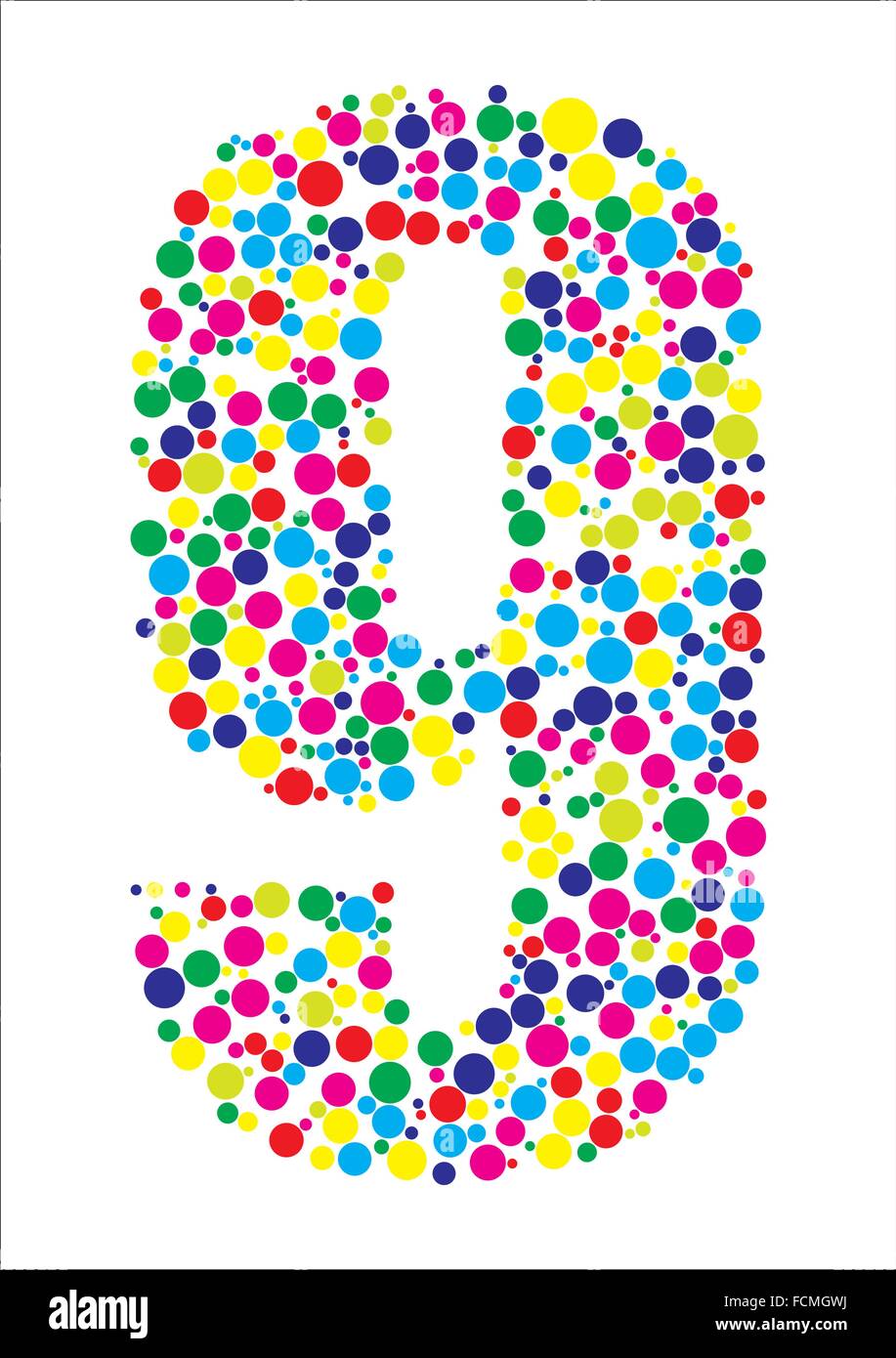 Vector illustration of number nine Stock Vector Image & Art - Alamy