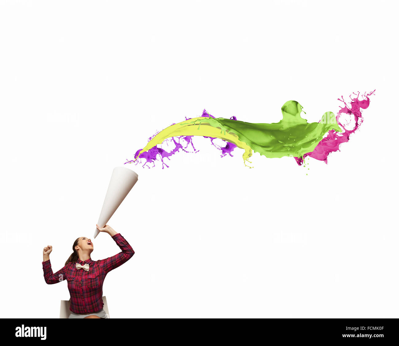 Screaming paper Cut Out Stock Images & Pictures - Alamy
