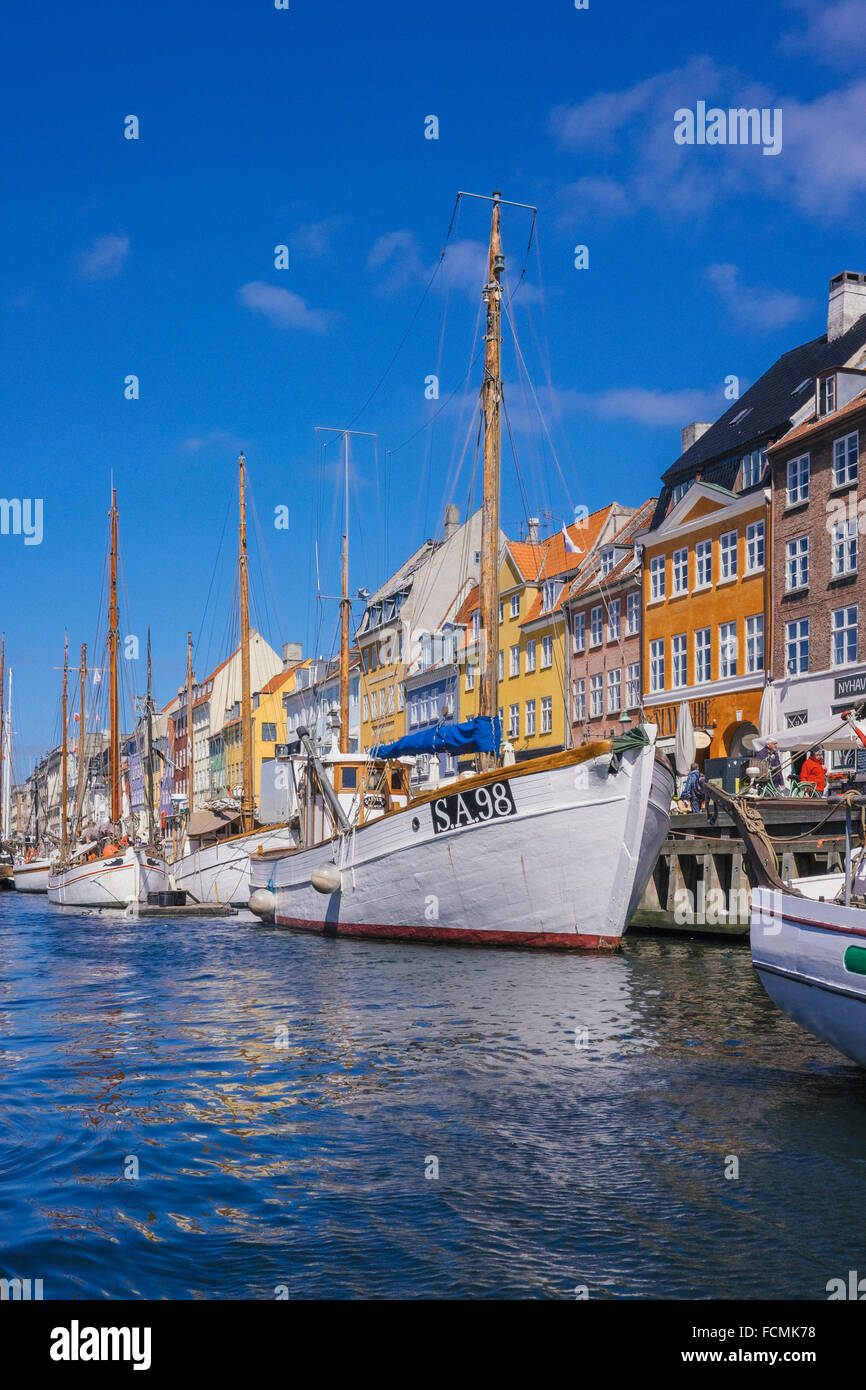 Boats in Nyhavn Harbour Copenhagen Denmark Stock Photo - Alamy