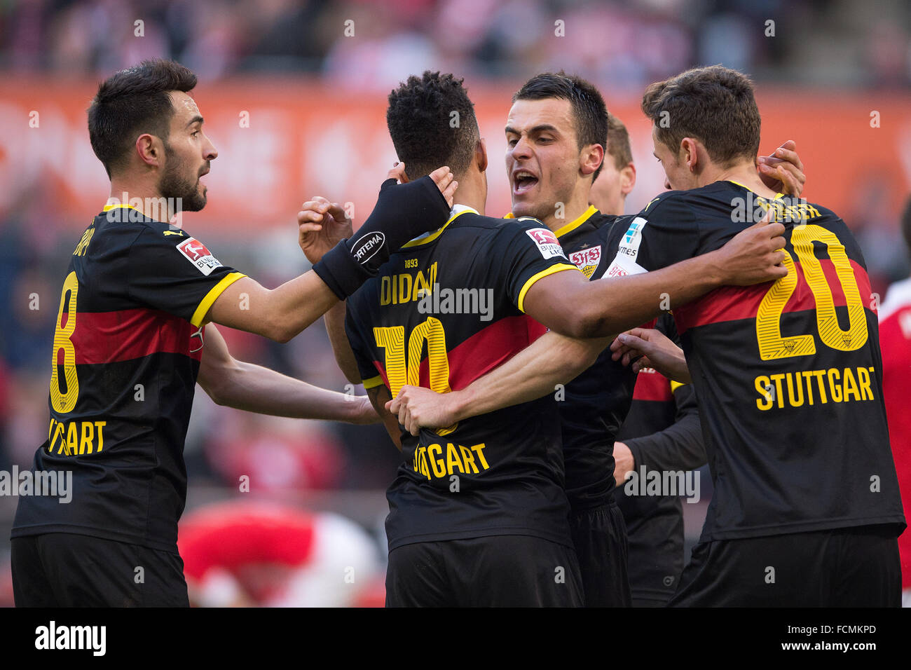 Stuttgart's Lukas Rupp (l-r), Daniel Didavi, Filip Kostic and Christian ...