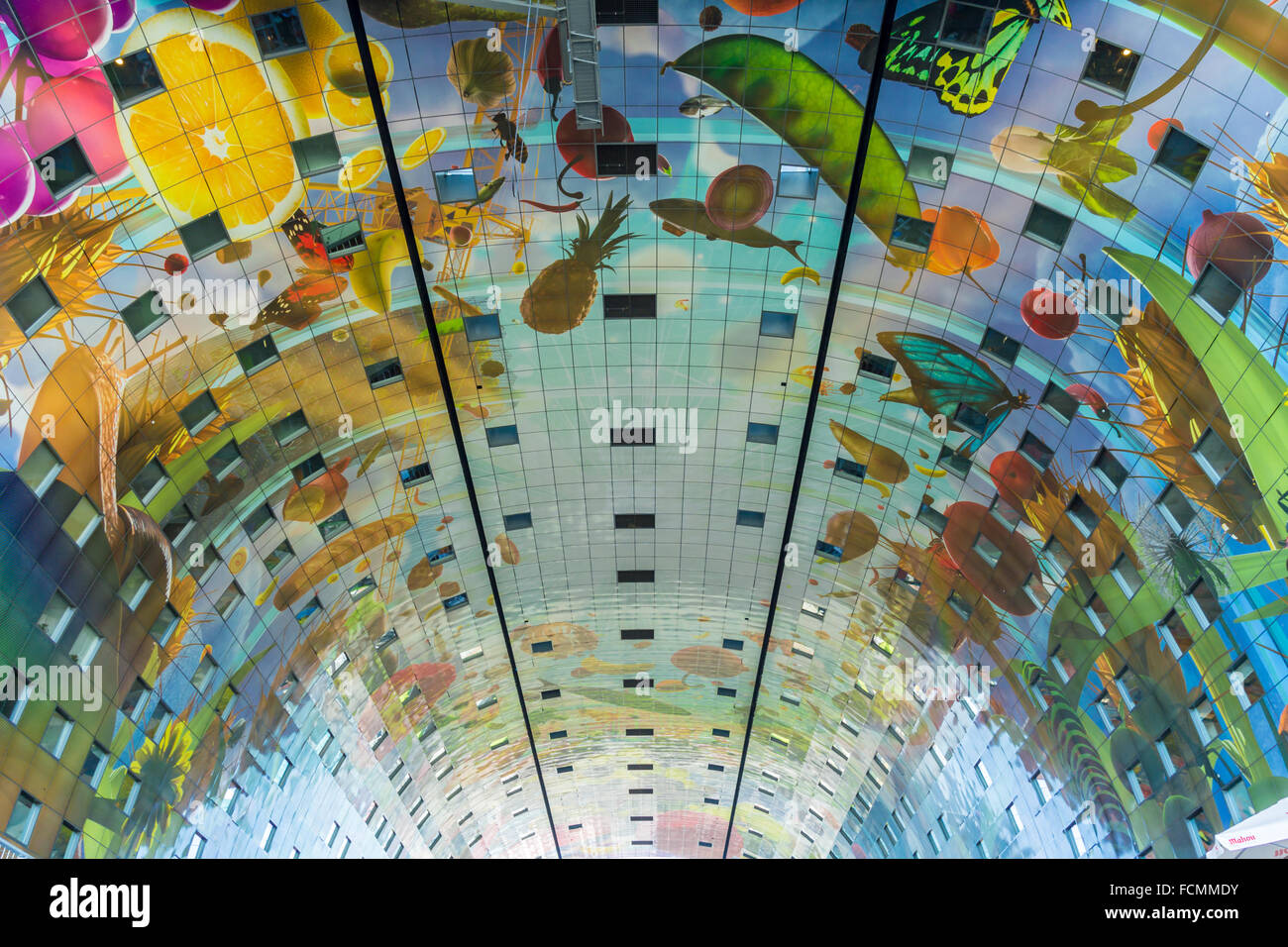 Markthal market hall ceiling Rotterdam, the Netherlands Stock Photo - Alamy