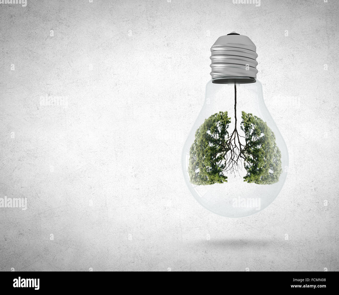 Light bulb with tree inside ecology concept hi-res stock photography ...