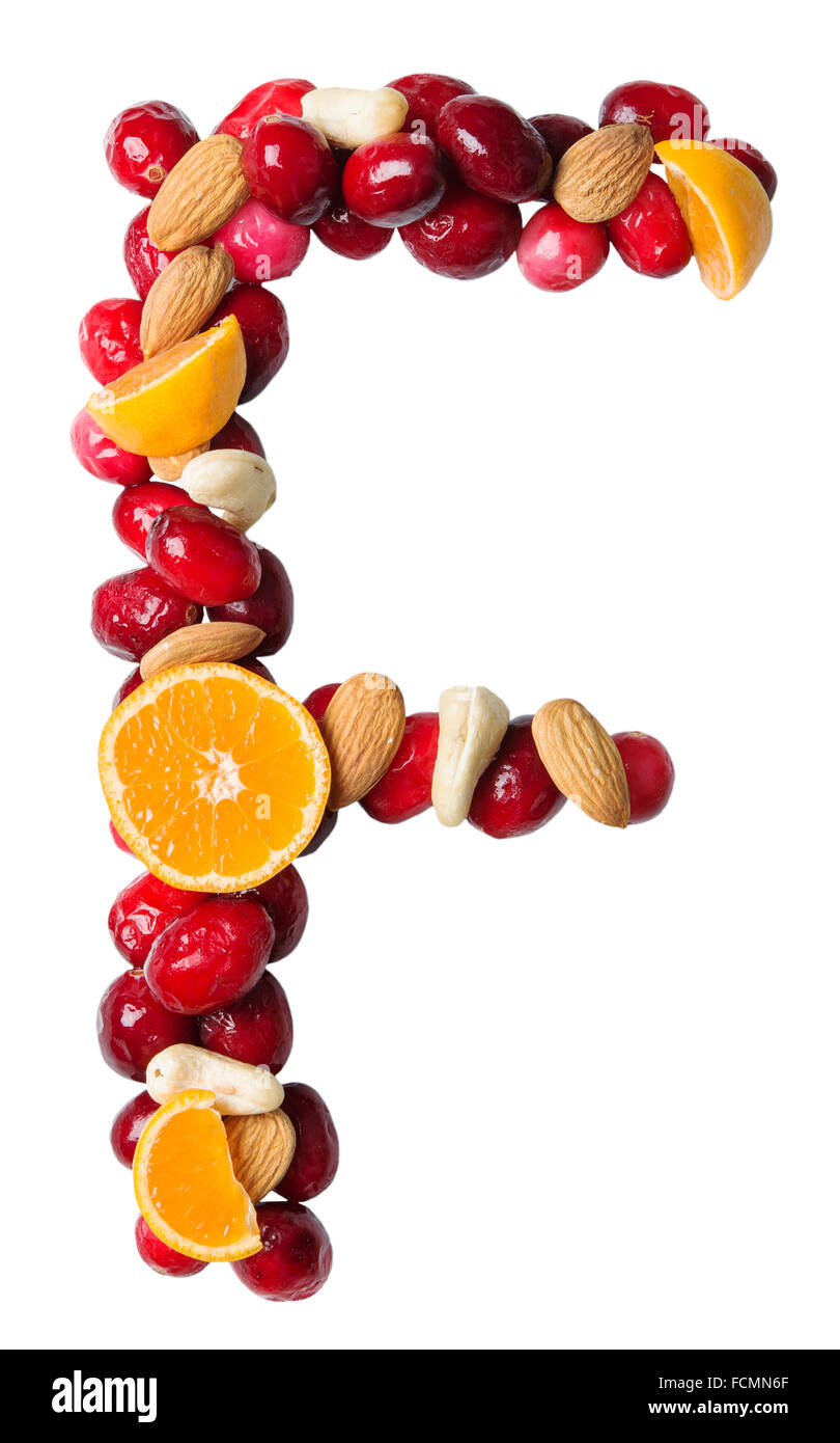 fruit letter F Stock Photo - Alamy