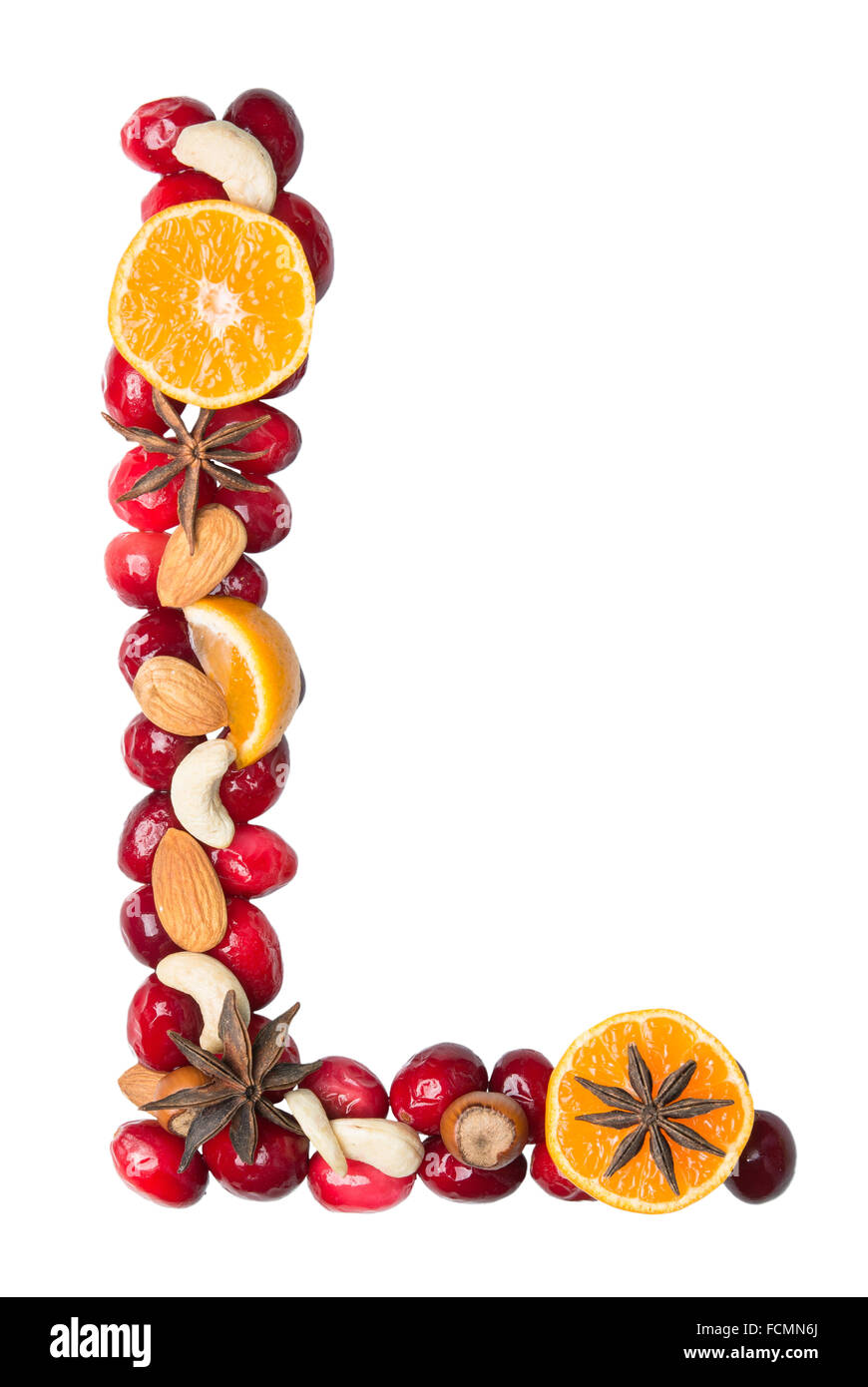 fruit letter L Stock Photo - Alamy