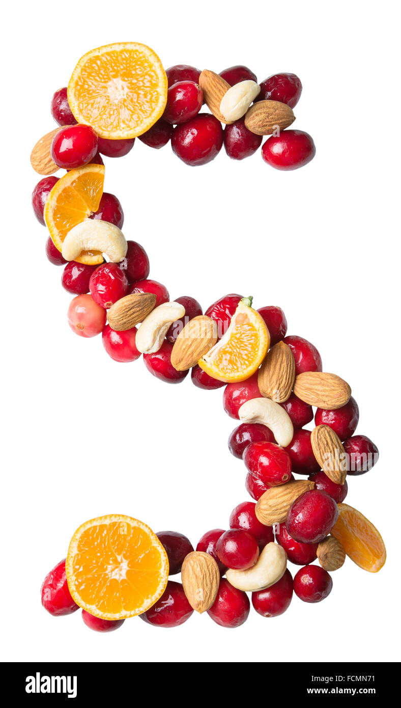 fruit letter S Stock Photo - Alamy