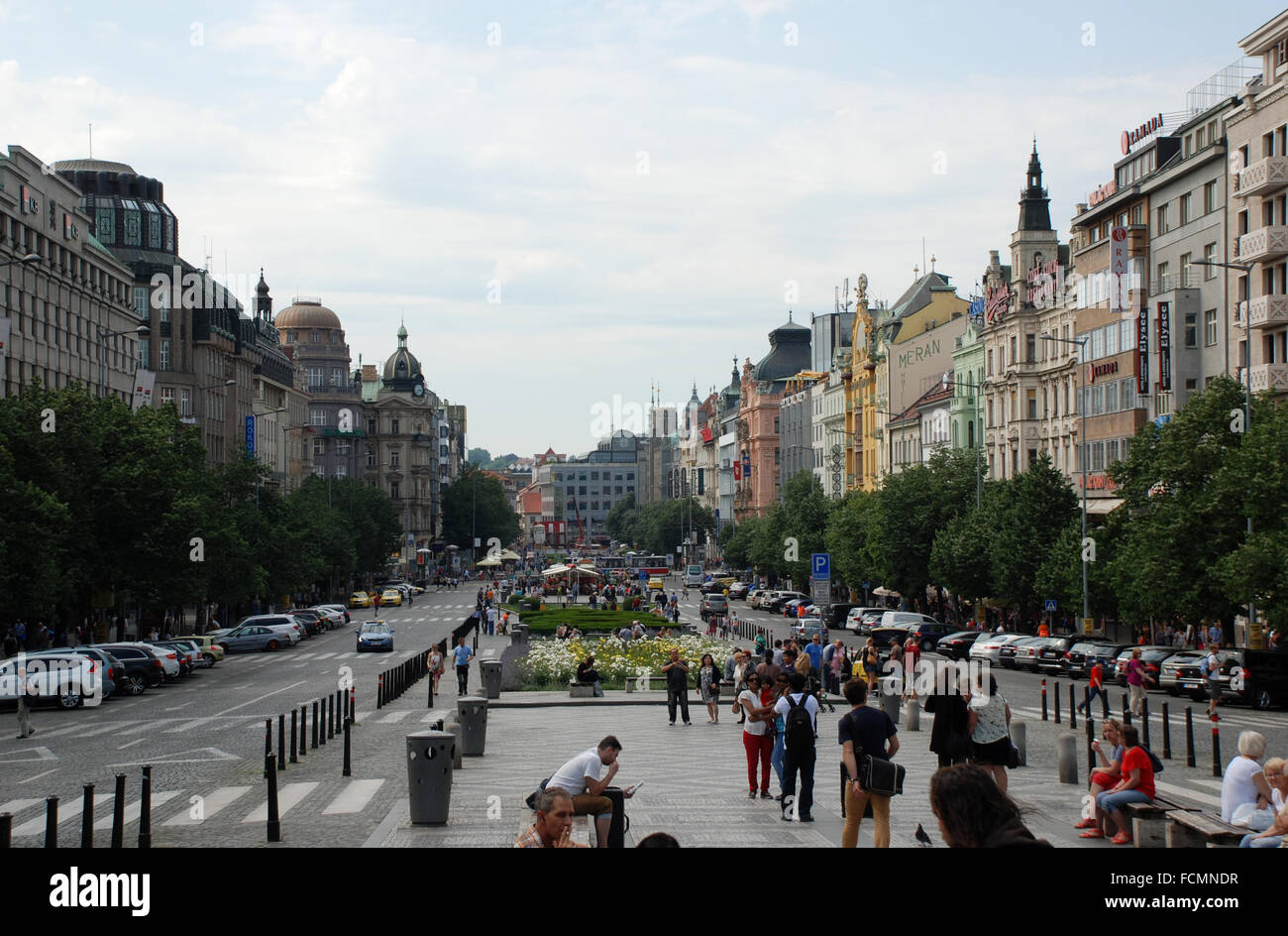 Wenceslas Square Prague Czech Republic Stock Photo - Alamy