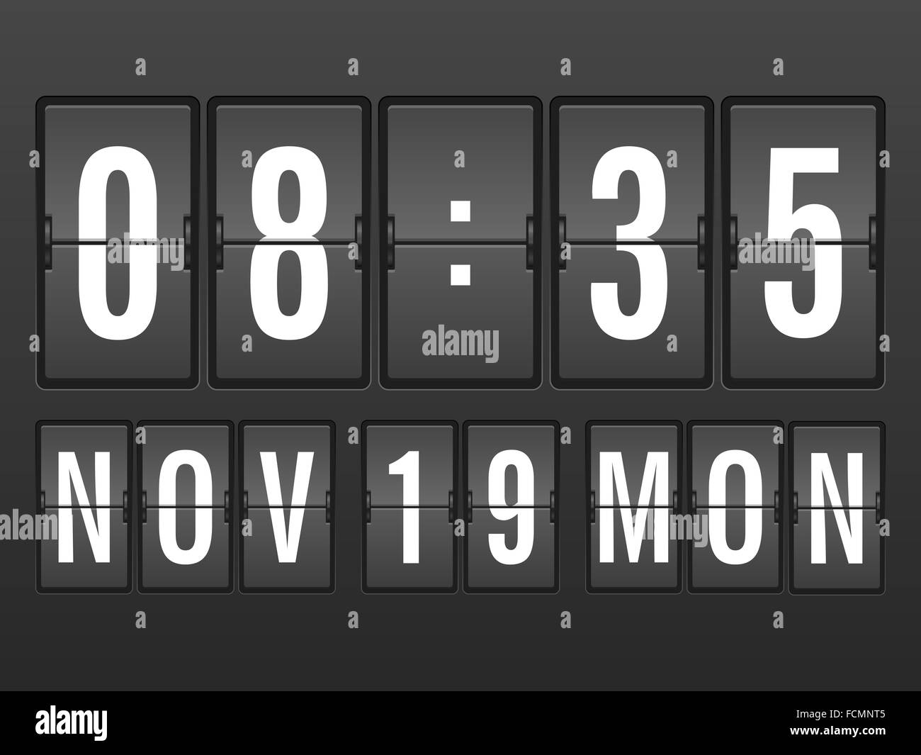 Date display object Black and White Stock Photos & Images - Alamy