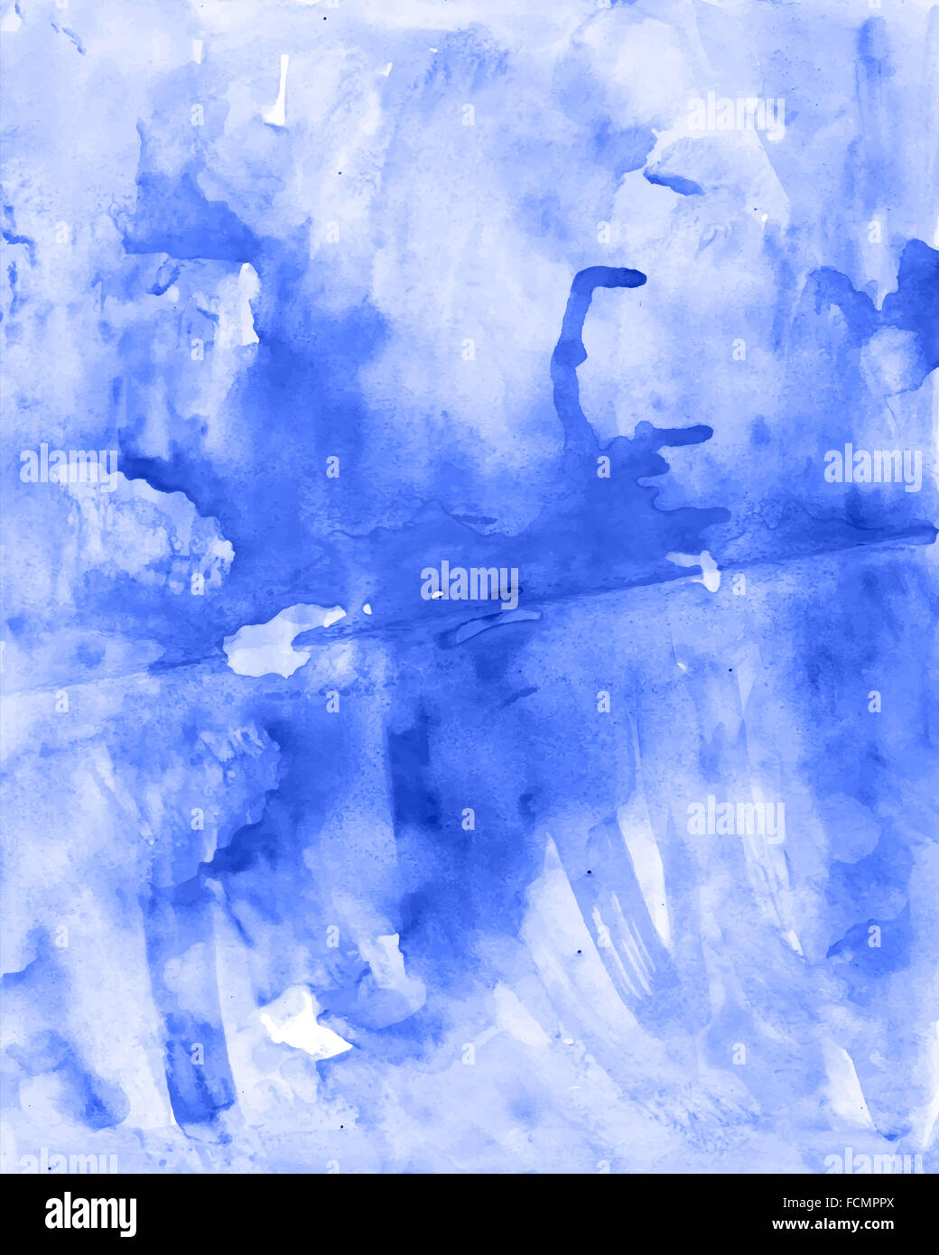 Gentle soft blue watercolor handmade background Stock Photo - Alamy