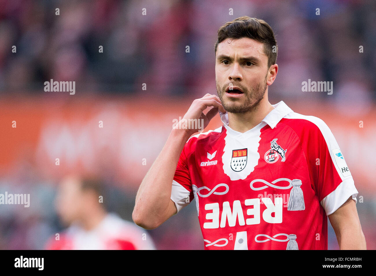 Cologne, Germany. 23rd Jan, 2016. Cologne's Jonas Hector pictured ...