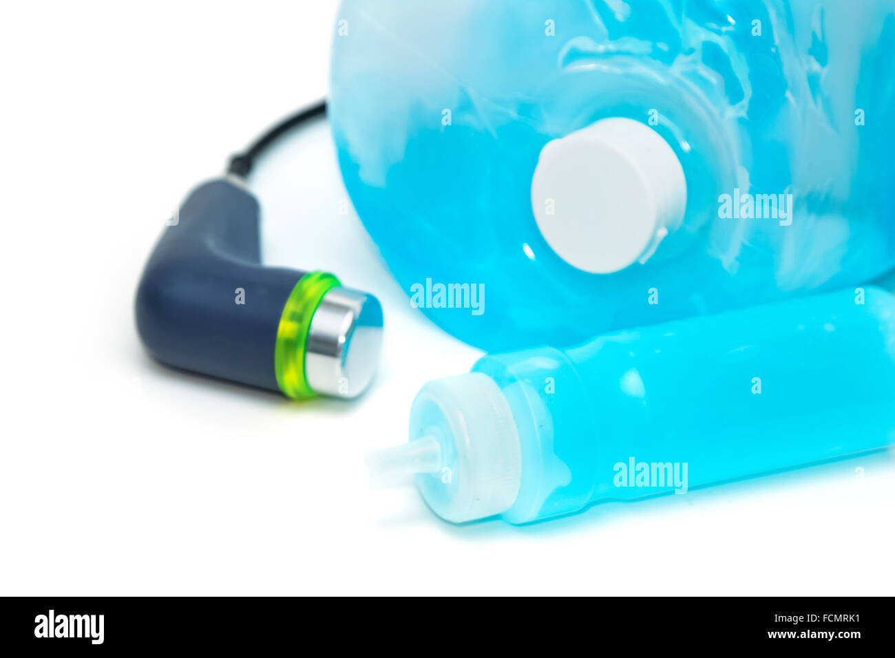ultrasound head transducer with gel Stock Photo - Alamy