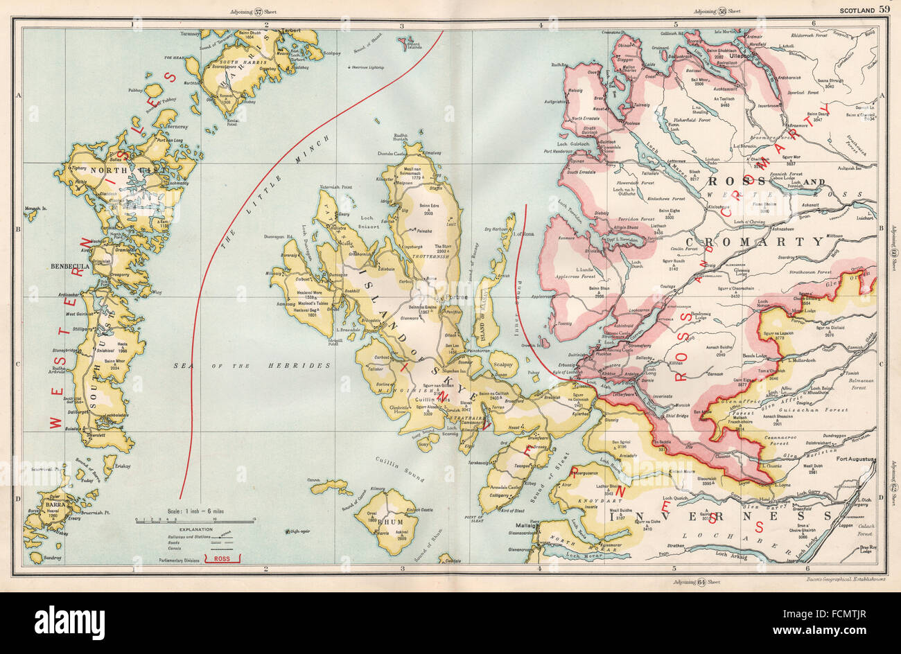 SCOTTISH HIGHLANDS & ISLANDS:Ross/Cromarty Harris Uist Skye Rhum.BACON ...