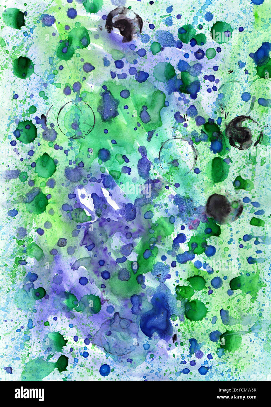 Watercolor colorful handmade painting background for different design ...