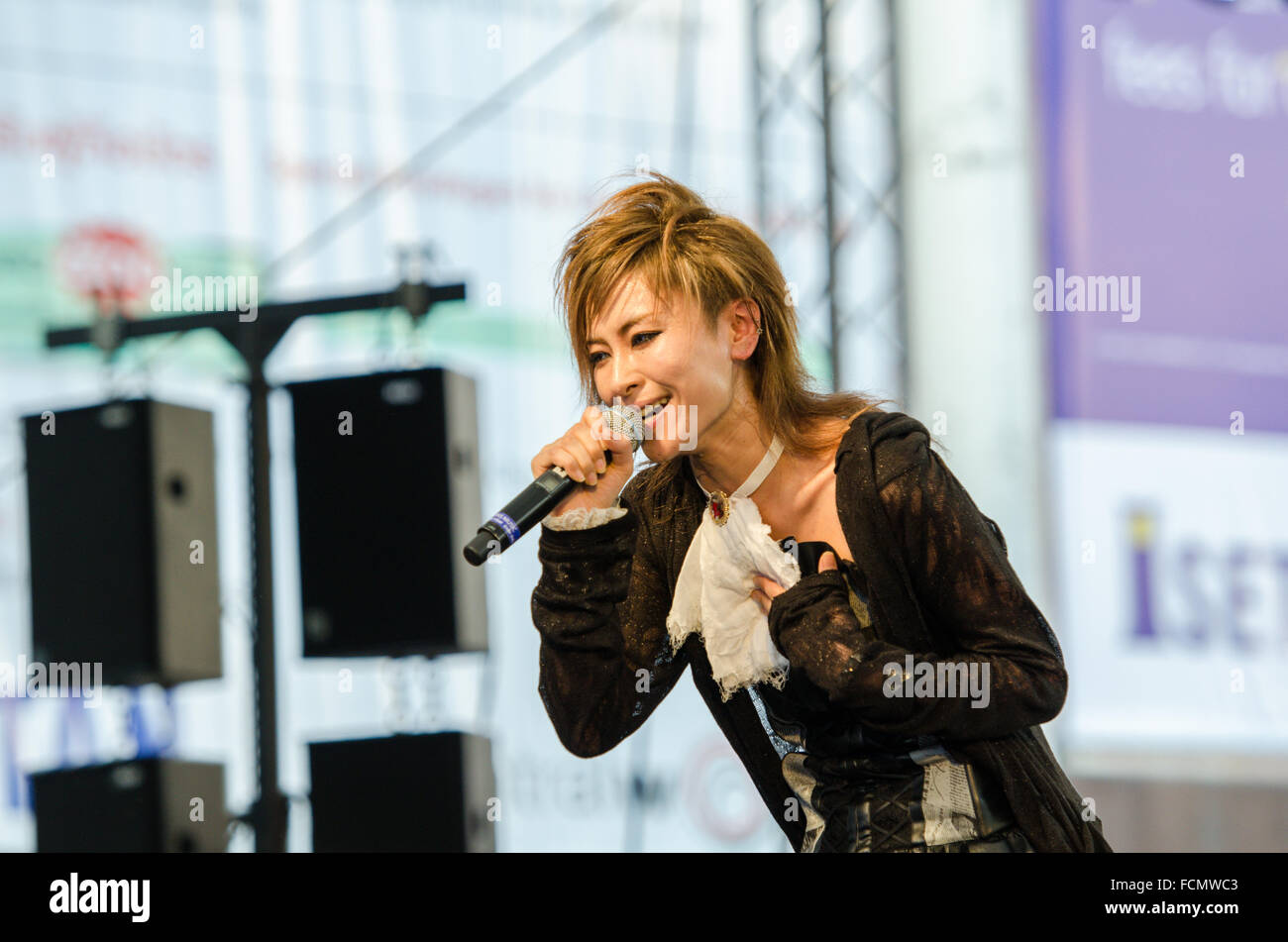 Bangkok, Thailand. 23rd January, 2016. Akira Japanese singer in Oishi ...