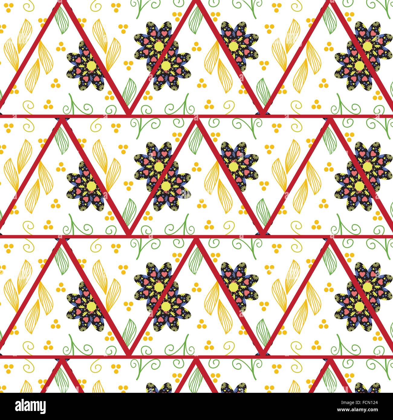 Triangle of flowers Stock Vector Images - Alamy