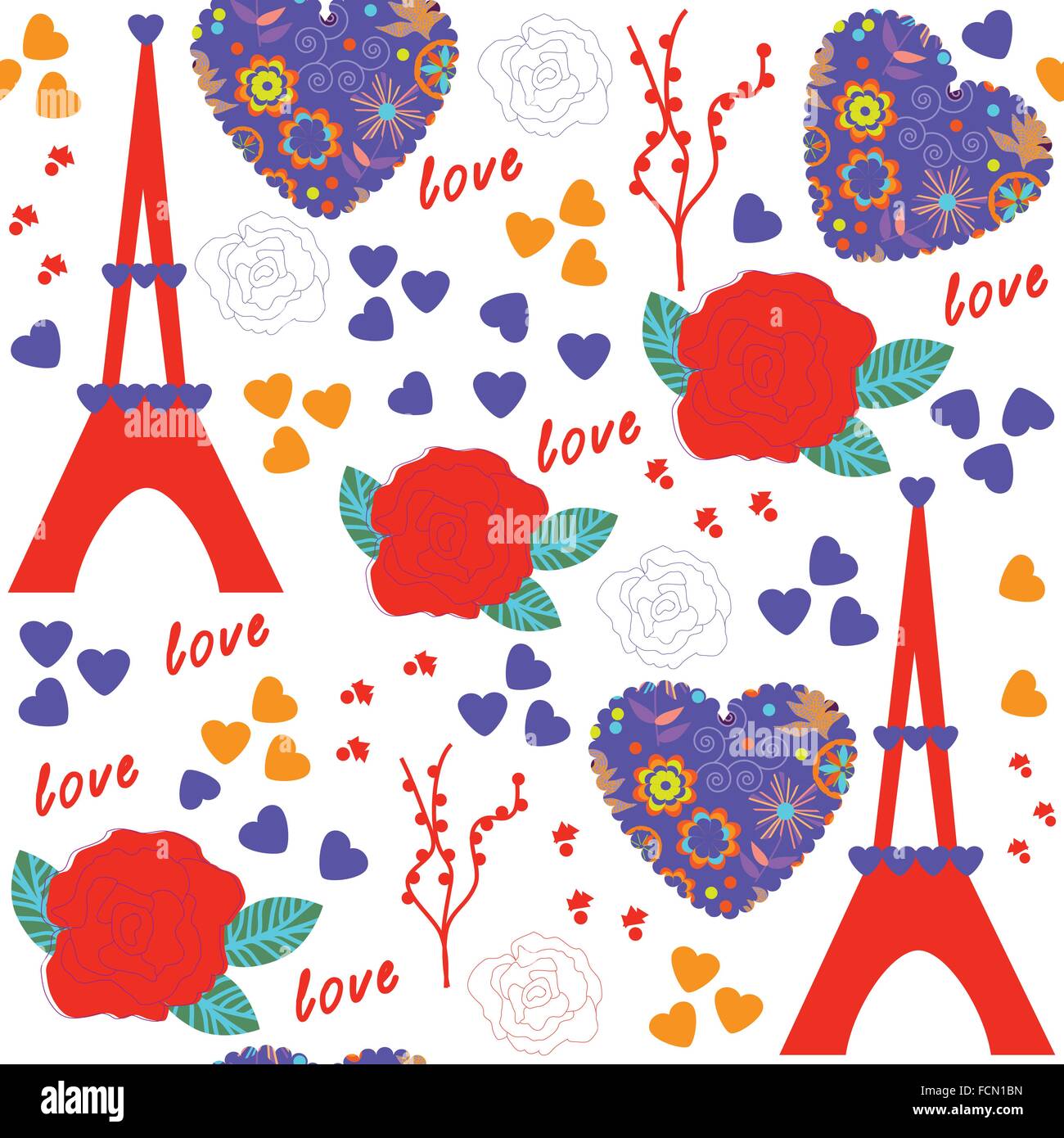 Seamless paris pattern High Resolution Stock Photography and Images - Alamy