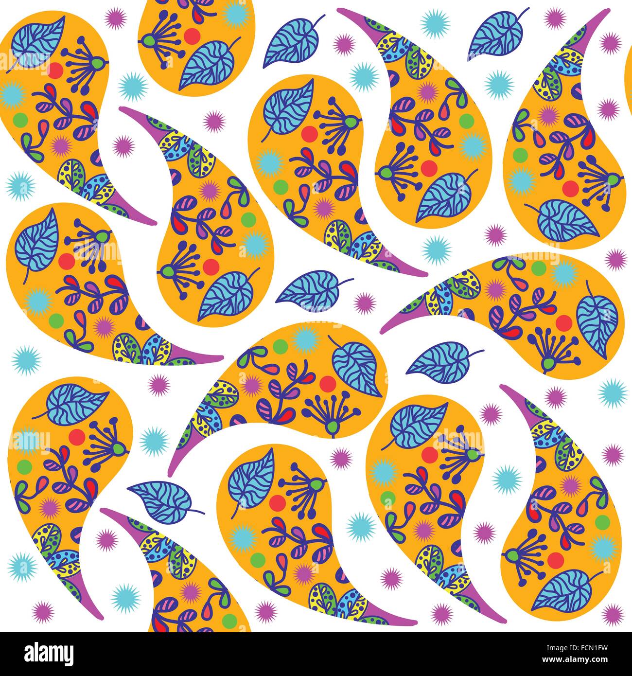 Orange paisley pattern hi-res stock photography and images - Alamy
