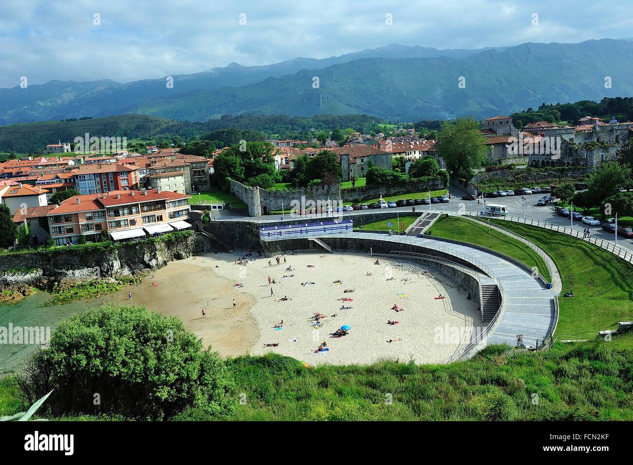 Sablon Beach. Llanes, Spain Stock Photo - Alamy