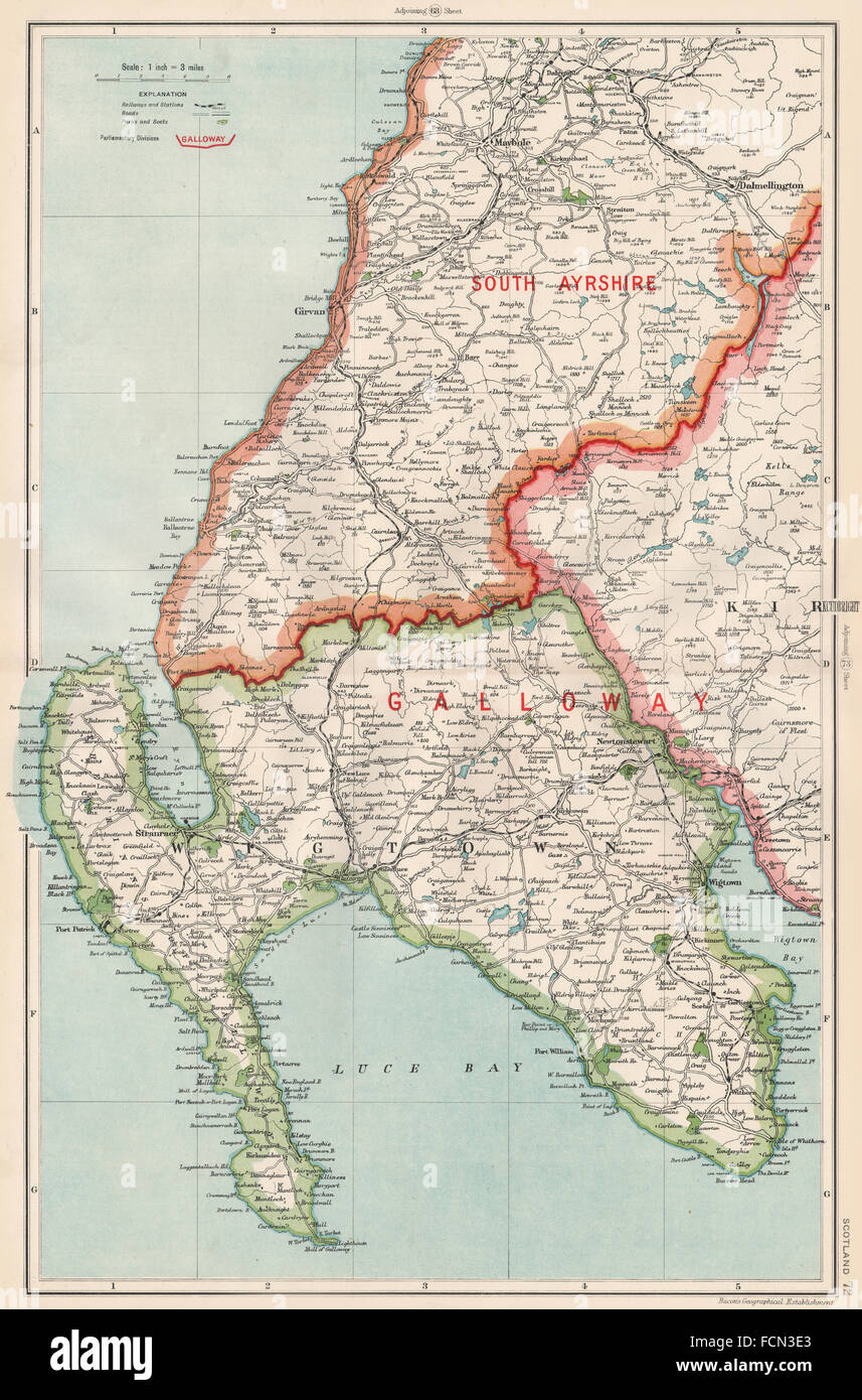 Wigtown map hi-res stock photography and images - Alamy