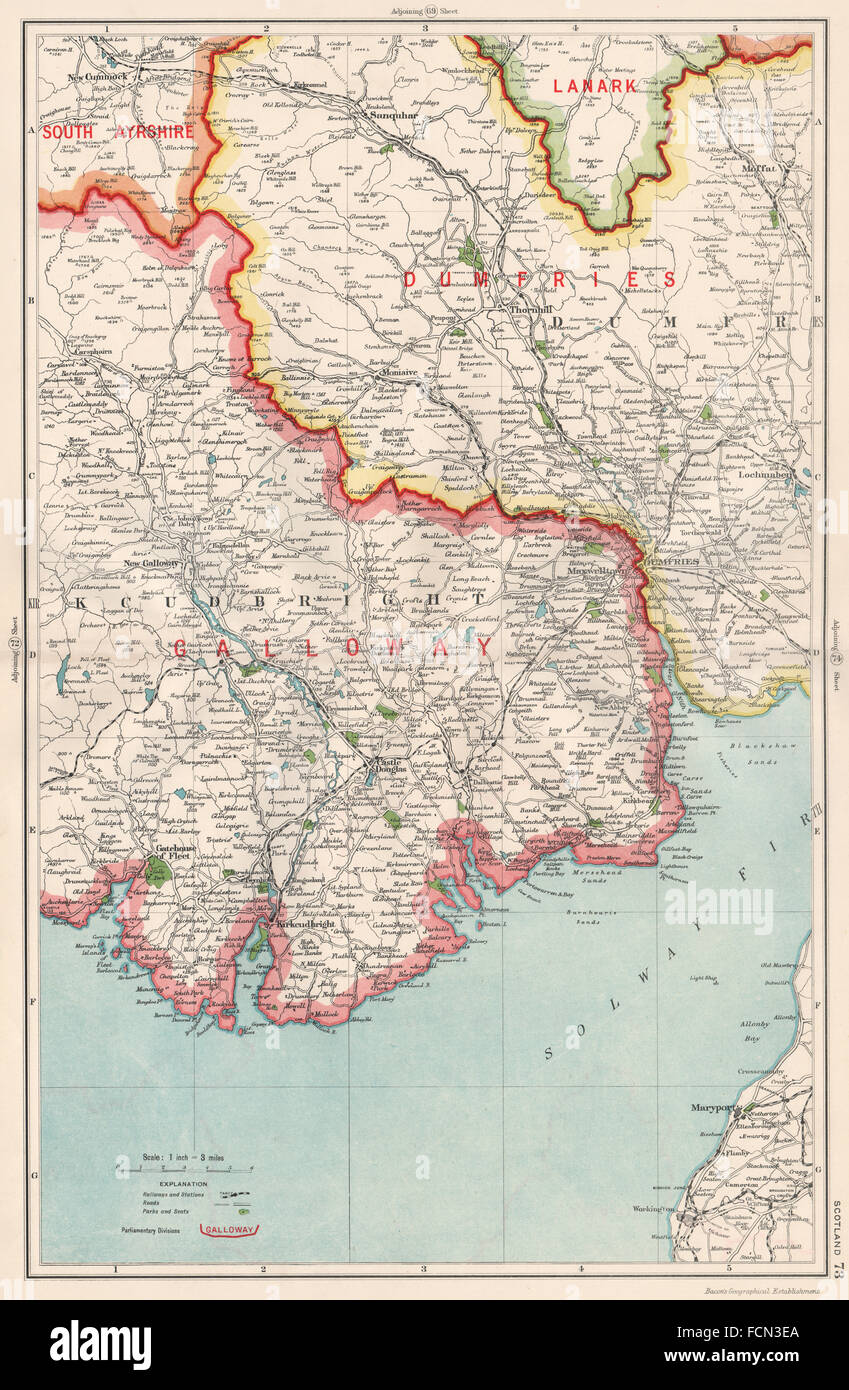 Map of galloway hi-res stock photography and images - Alamy