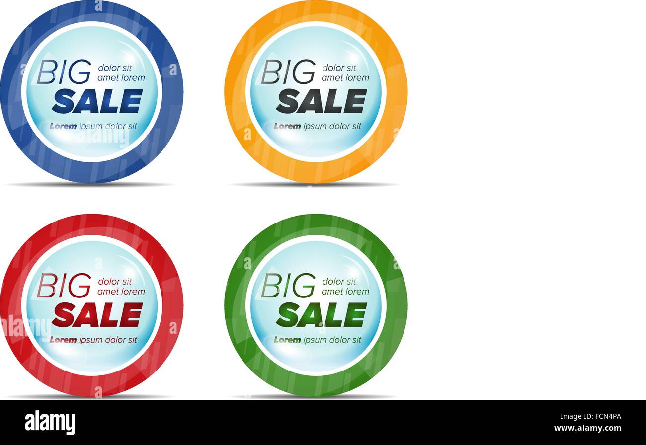 Big sale circle stickers in a bubble. Sale and discounts. Vector ...