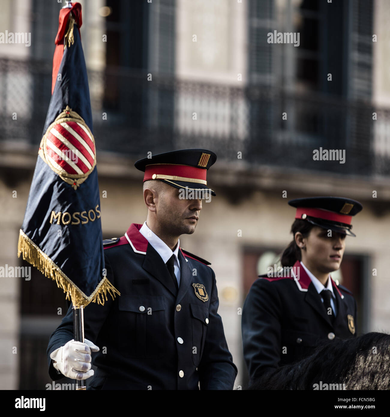 Barcelona, Catalonia, Spain. 23rd Jan, 2016. The Mossos d'Esquadra take ...