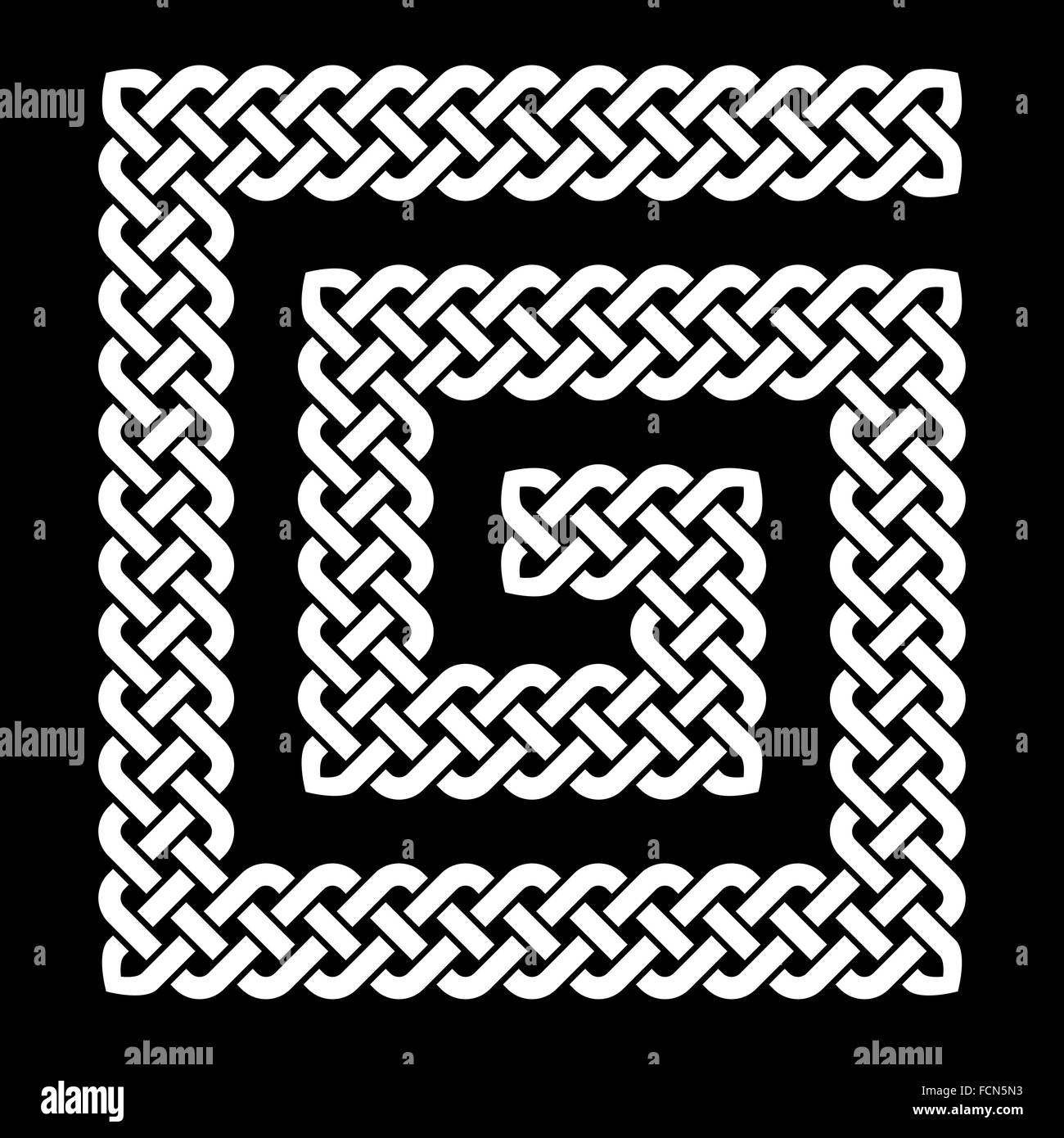 Celtic knot laid in clockwise spiral, vector illustration Stock Vector ...