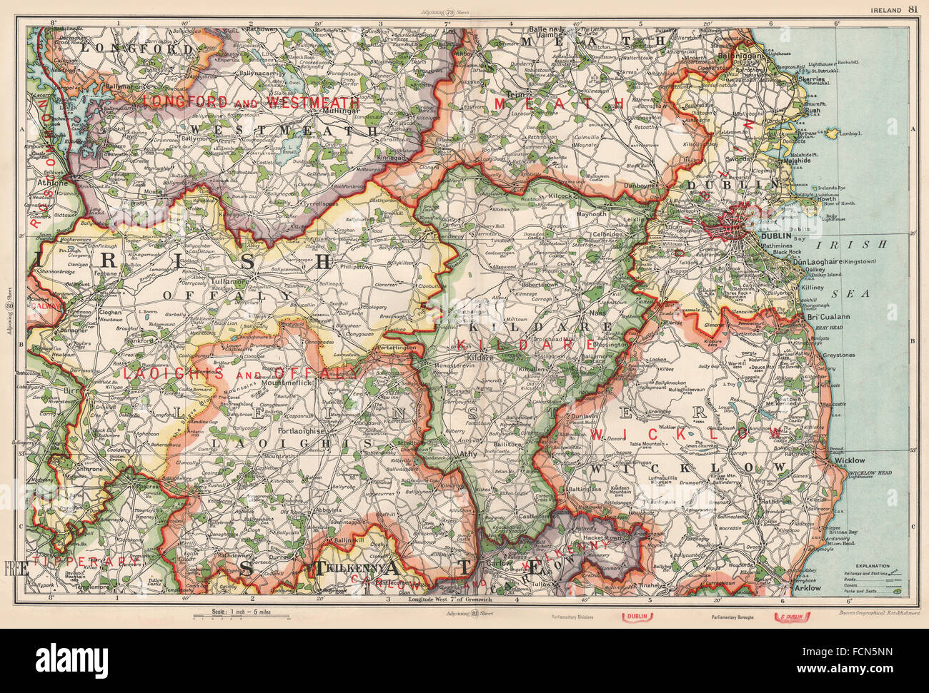 Map of westmeath hi-res stock photography and images - Alamy