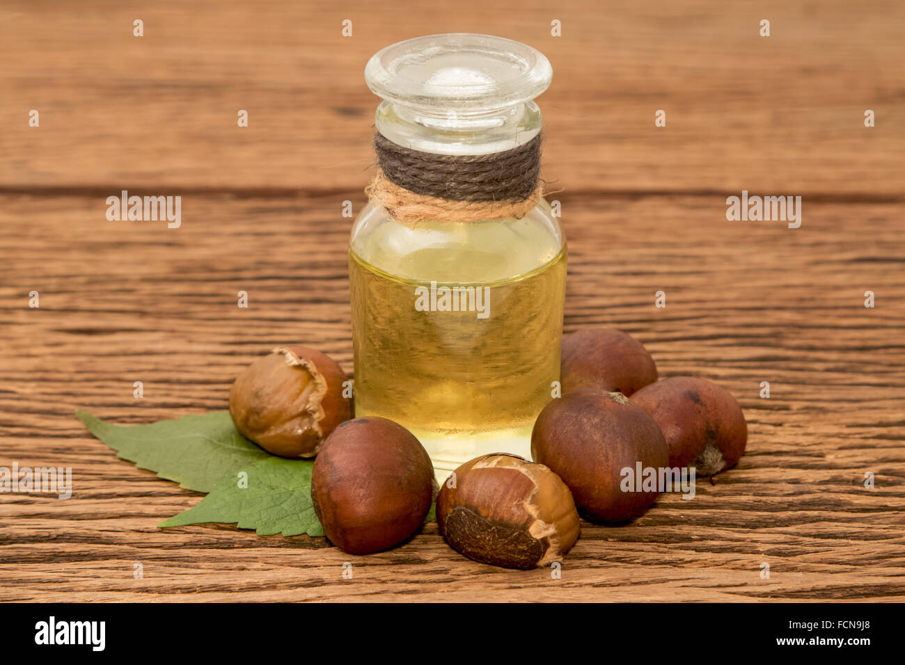 Organic cosmetics from chestnut oil Stock Photo - Alamy