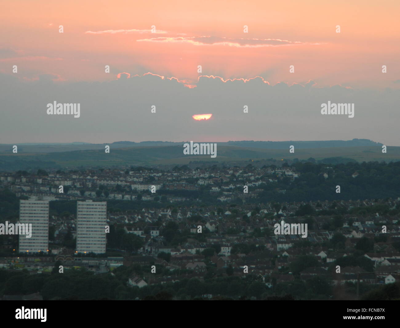sunset over brighton Stock Photo - Alamy
