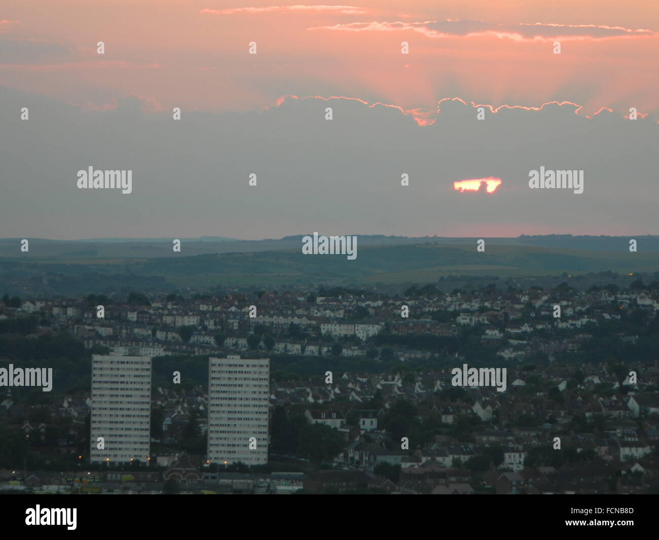 sunset over brighton Stock Photo - Alamy