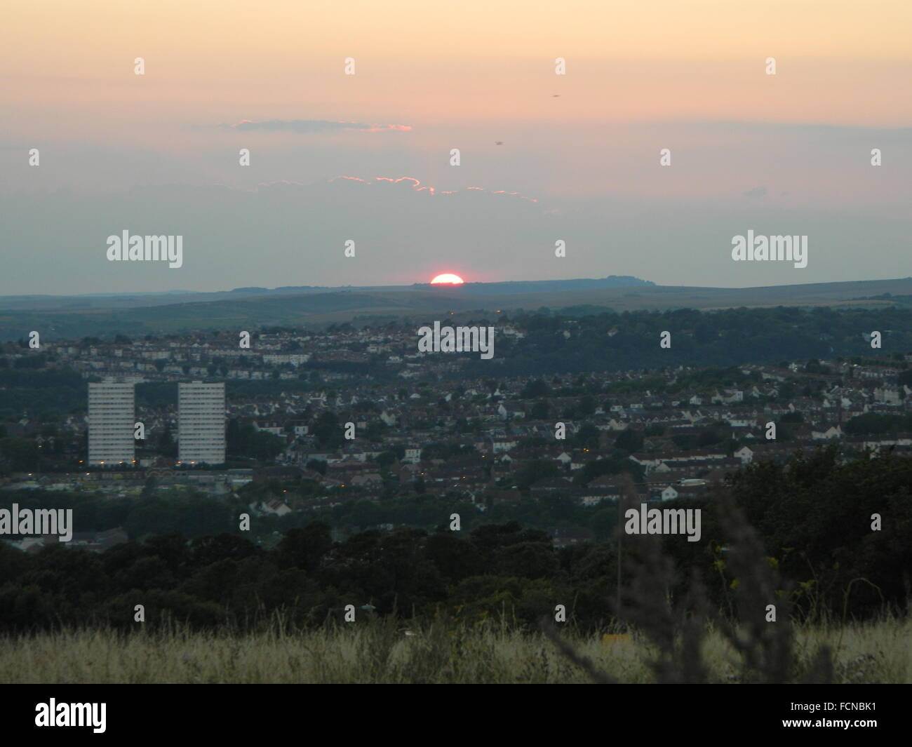 sunset over brighton Stock Photo - Alamy
