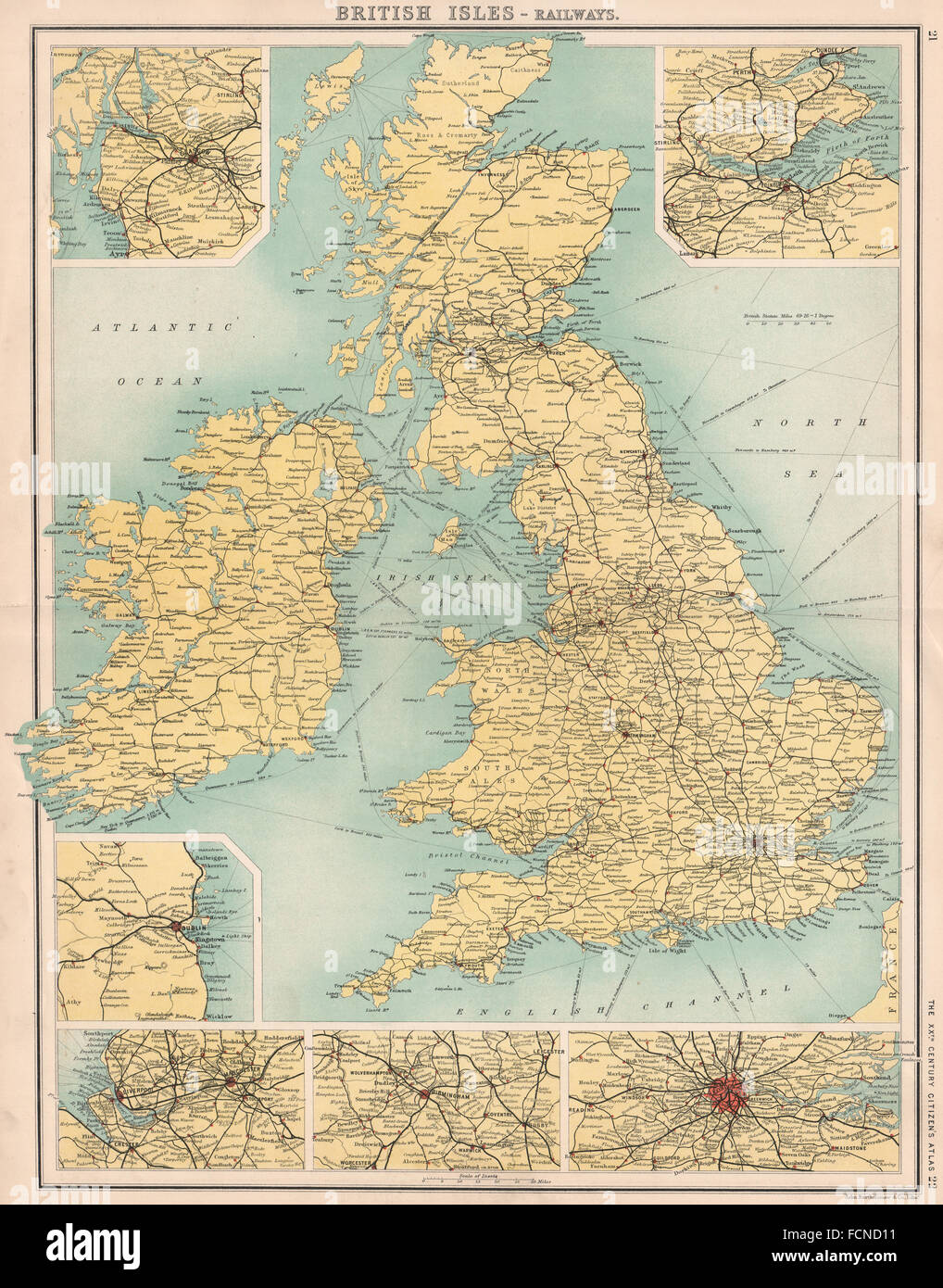 BRITISH ISLES RAILWAYS: Glasgow Edinburgh Manchester Birmingham London ...