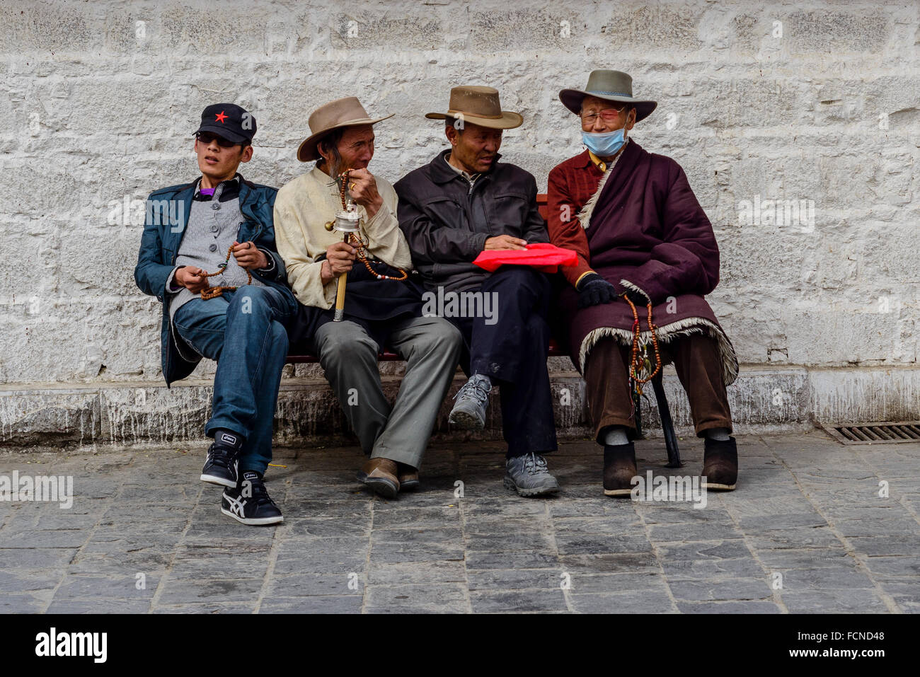 Pilgrims taking a rest Stock Photo - Alamy