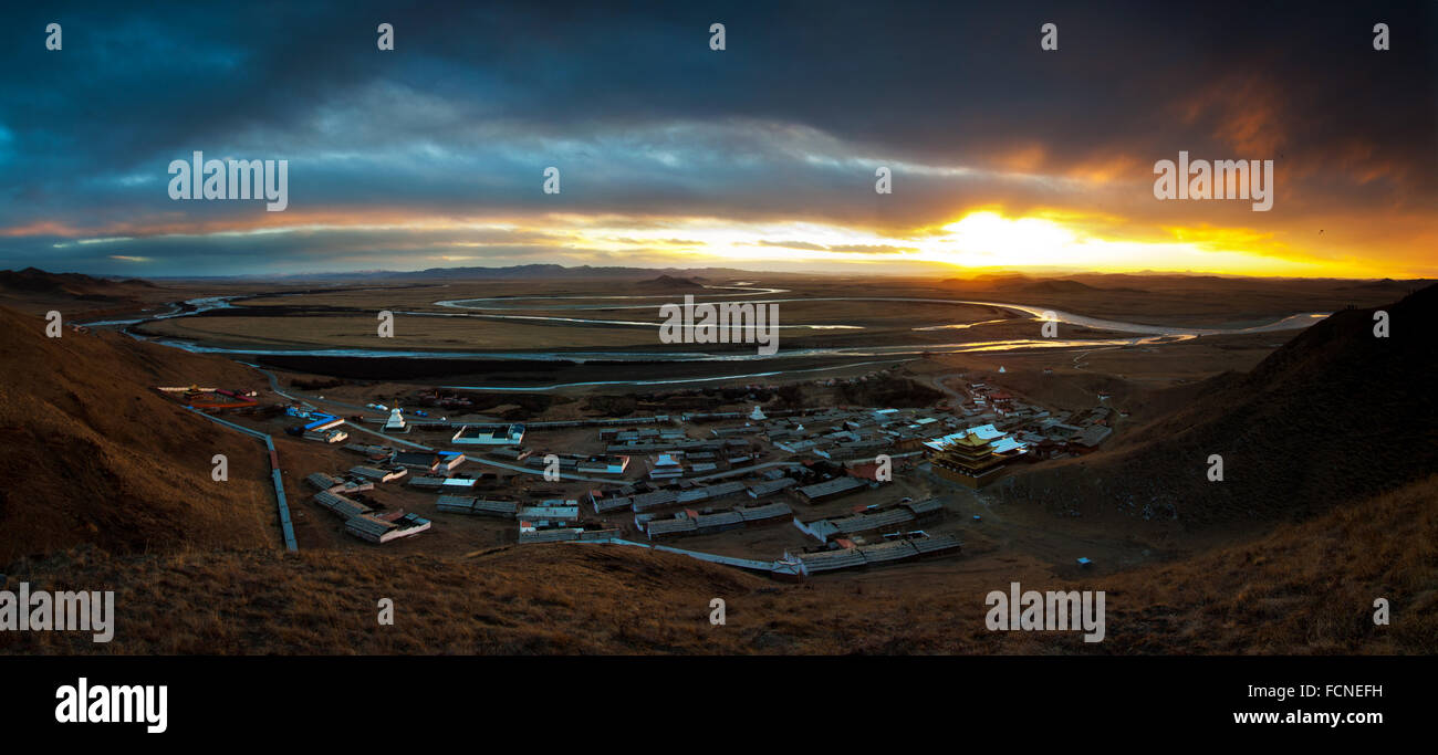 the Yellow River first bend Stock Photo - Alamy