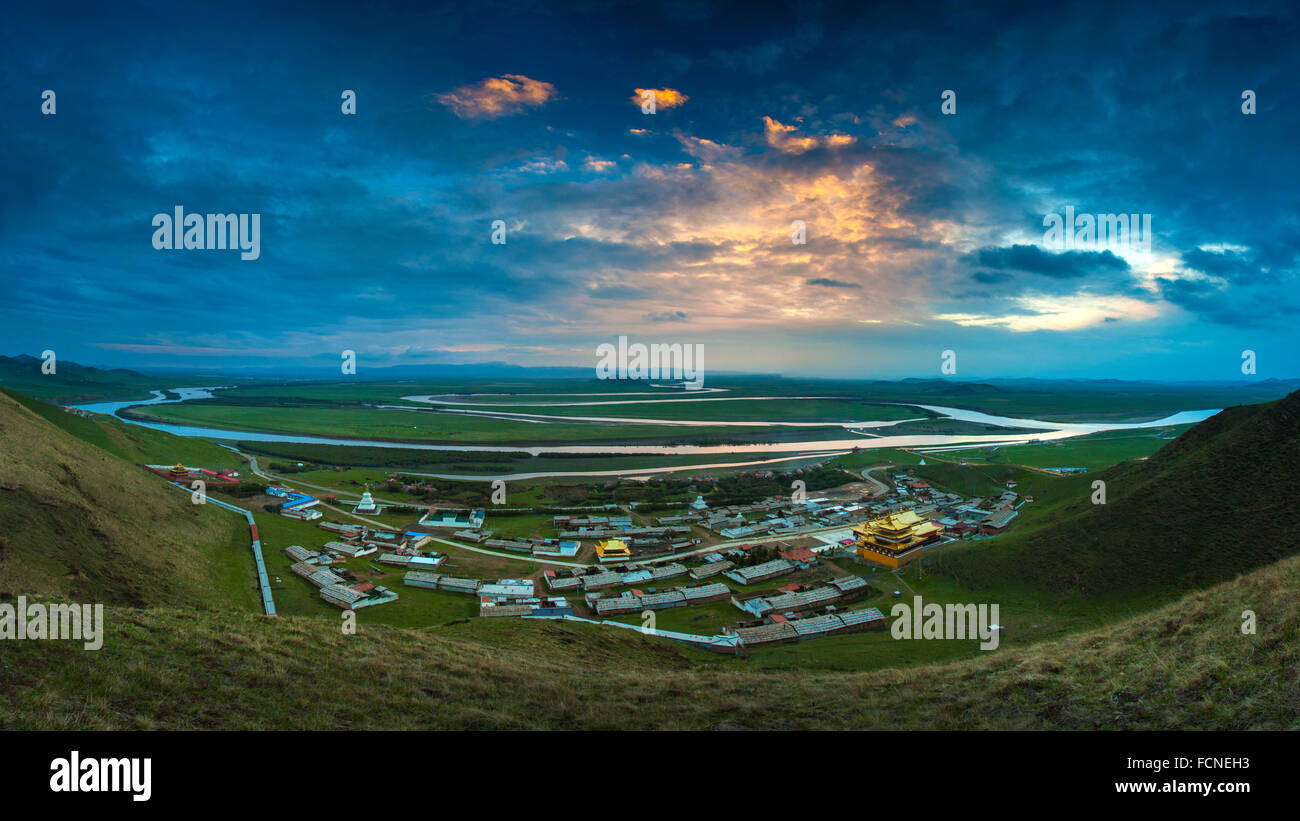 the Yellow River first bend Stock Photo - Alamy