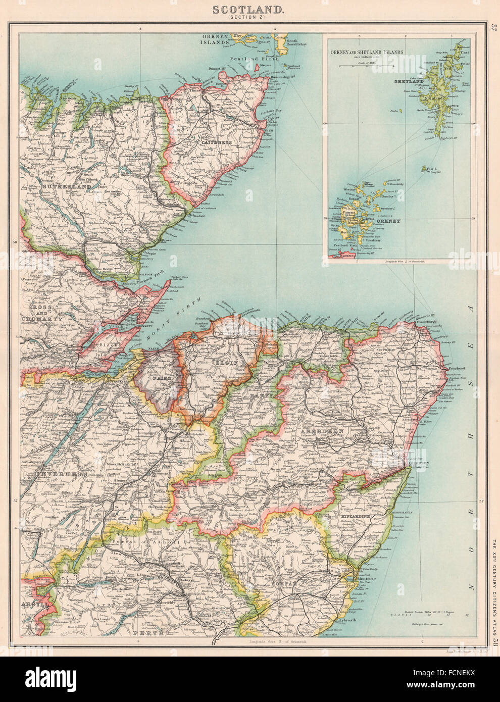 SCOTLAND NE: Highlands Aberdeen Moray Angus Perth. Orkneys Shetlands ...
