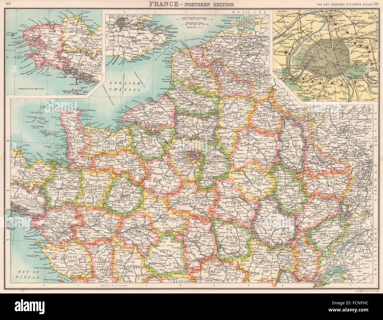 Map of france showing section hi-res stock photography and images - Alamy